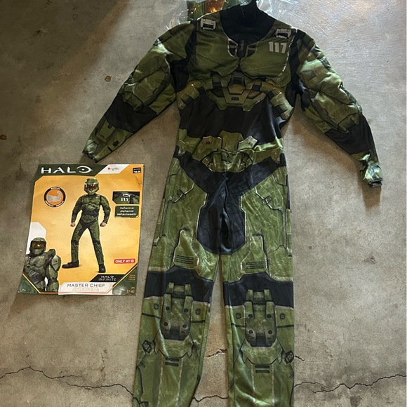 isquise | Costumes | Halo Infinite Kids Master Chief Muscle Jumpsuit ...